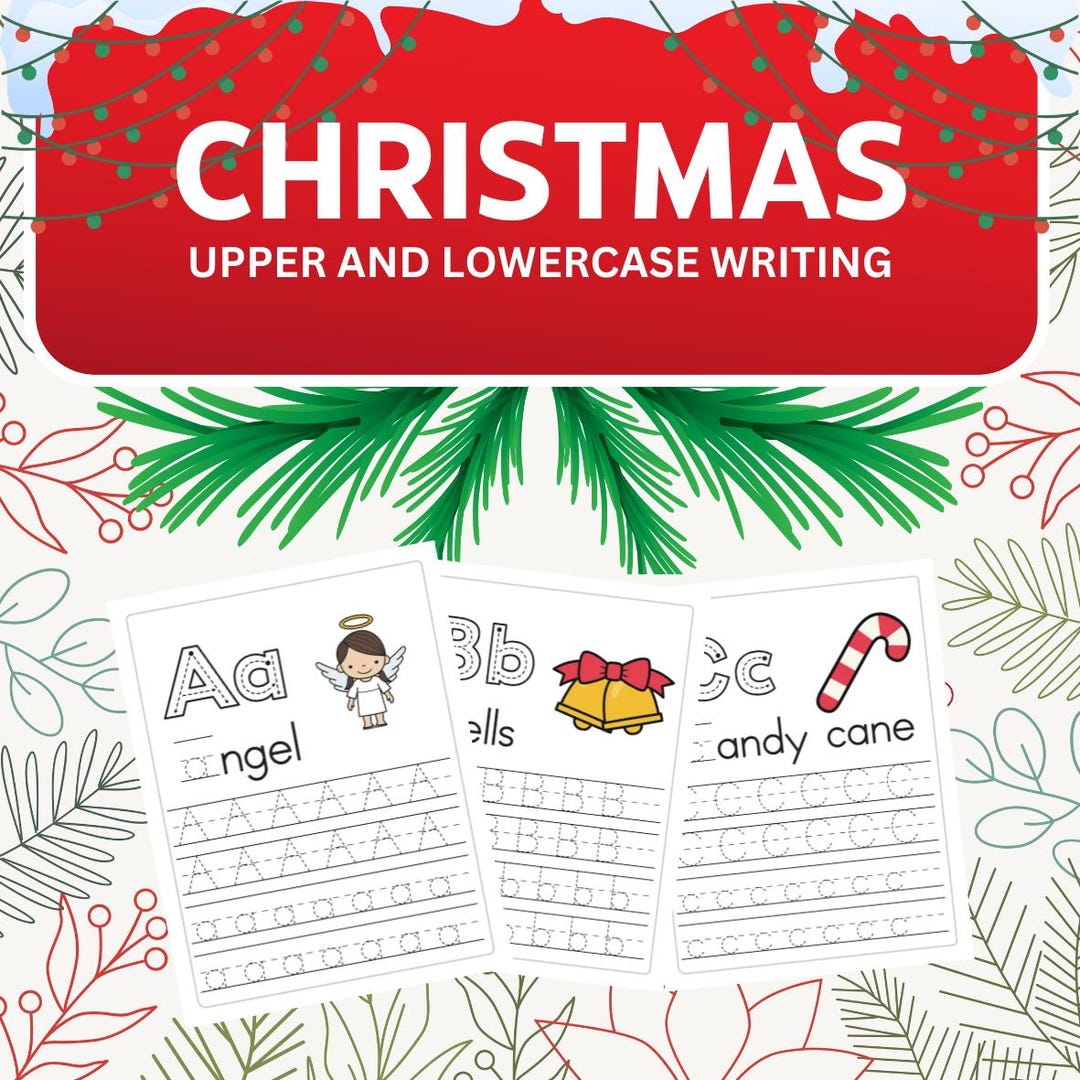 Christmas Alphabet Writing Practice Worksheets | 26-page Printable for ...
