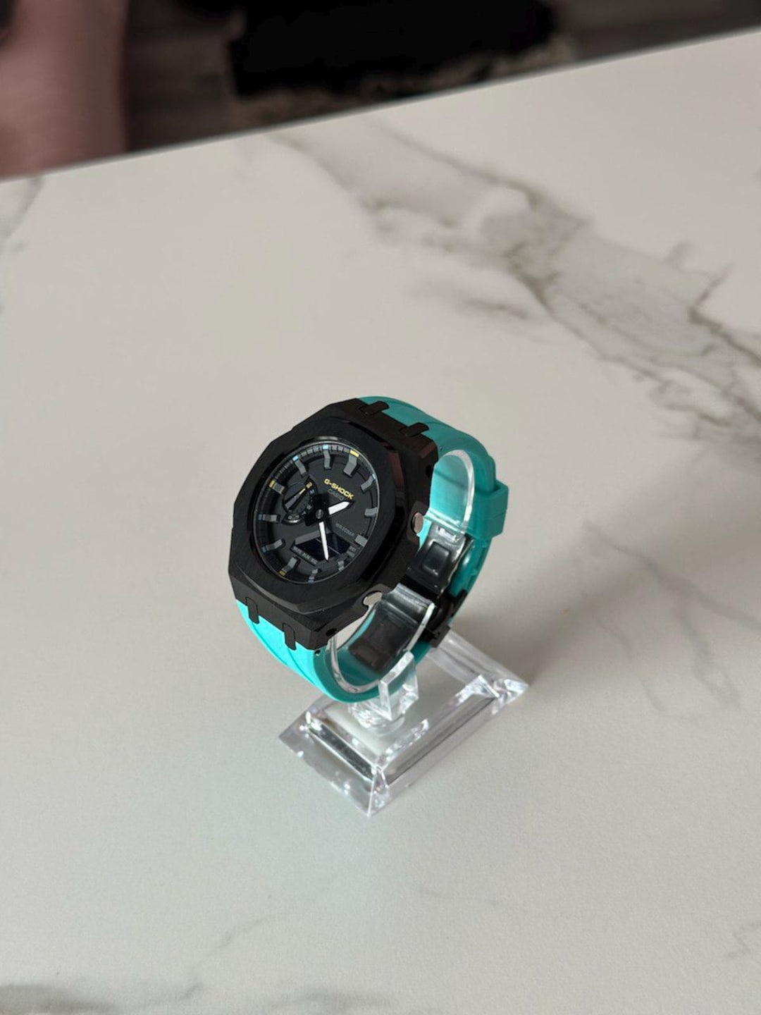 Casio G-shock - Light Blue - Yellow - GA-2100 Custom | Men's Watch - Etsy