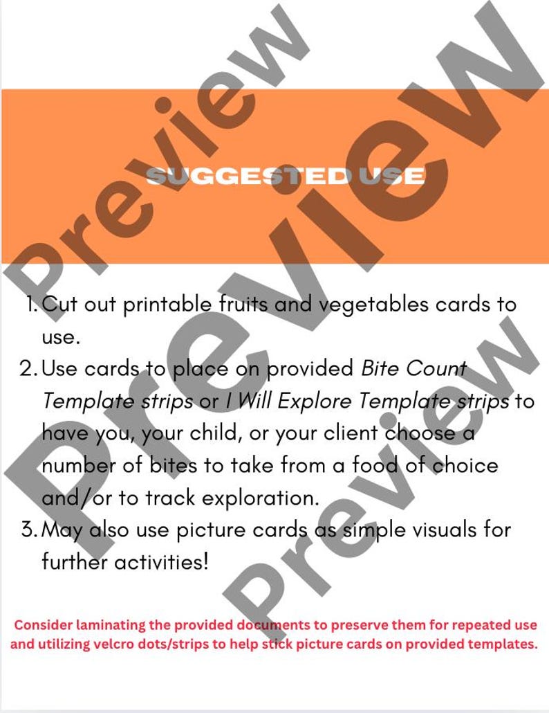 Fruits and Vegetables Printable Cards With Exploration and Bite Count ...