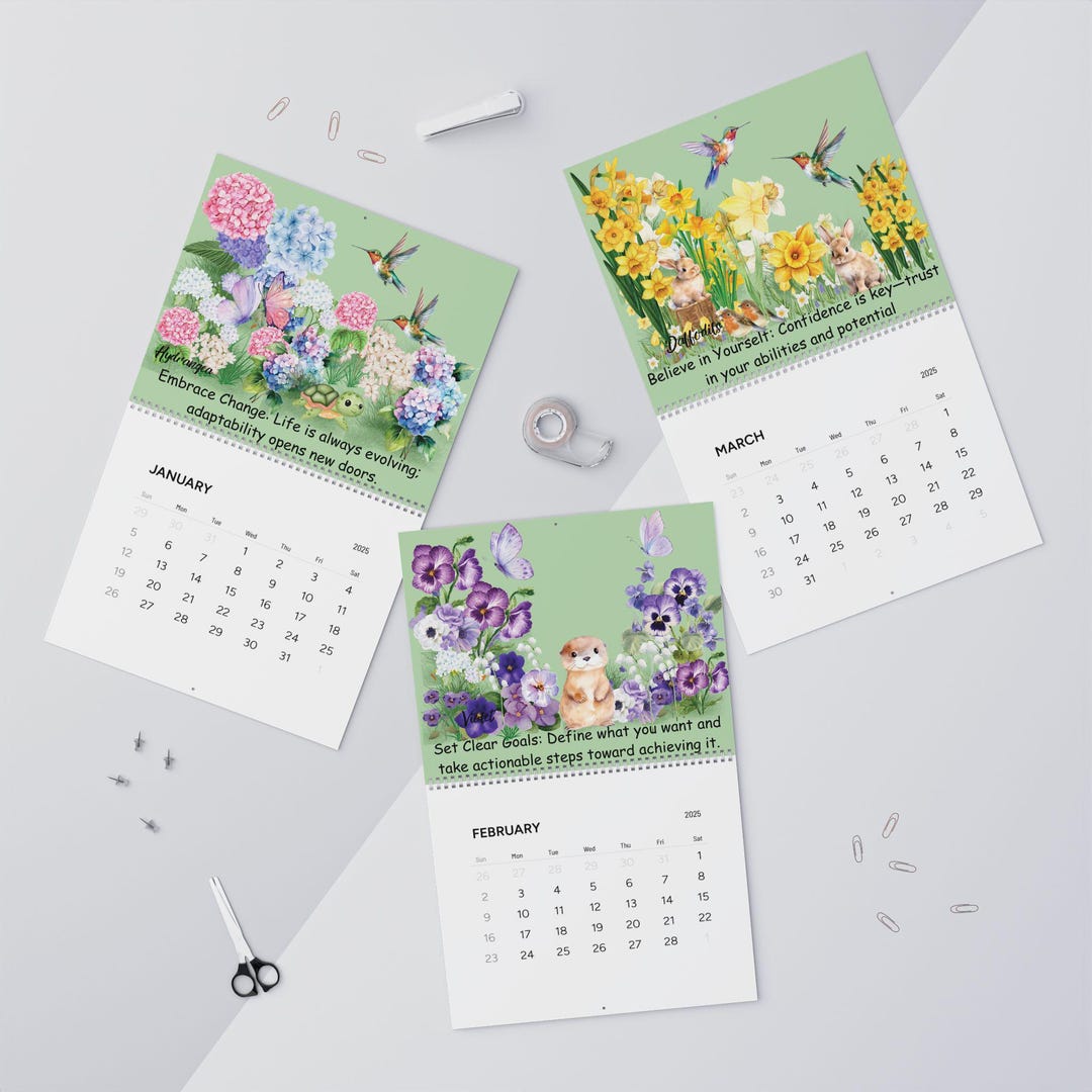 Floral and Animal Wall Calendars 2025 - Etsy