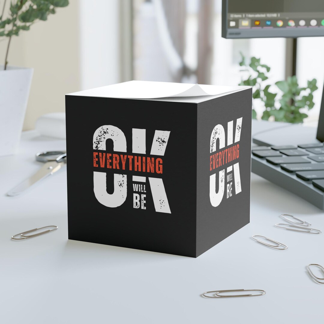 Note Cube Office Decor - Cool Paper Note Cube for Desk, Stationery ...