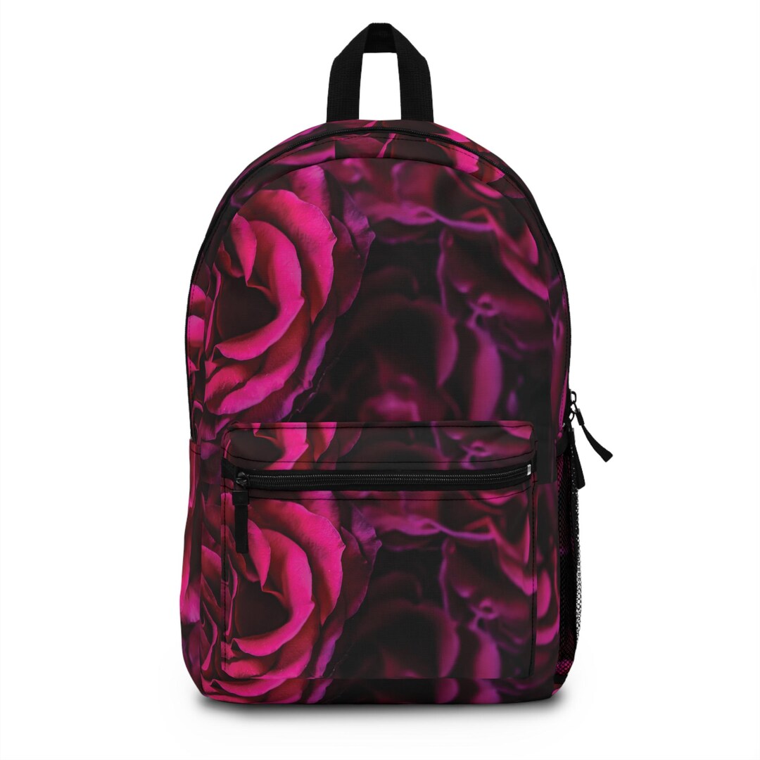 Rose Backpack - New Design Unique, Smart Travel Bag, Floral Pattern ...