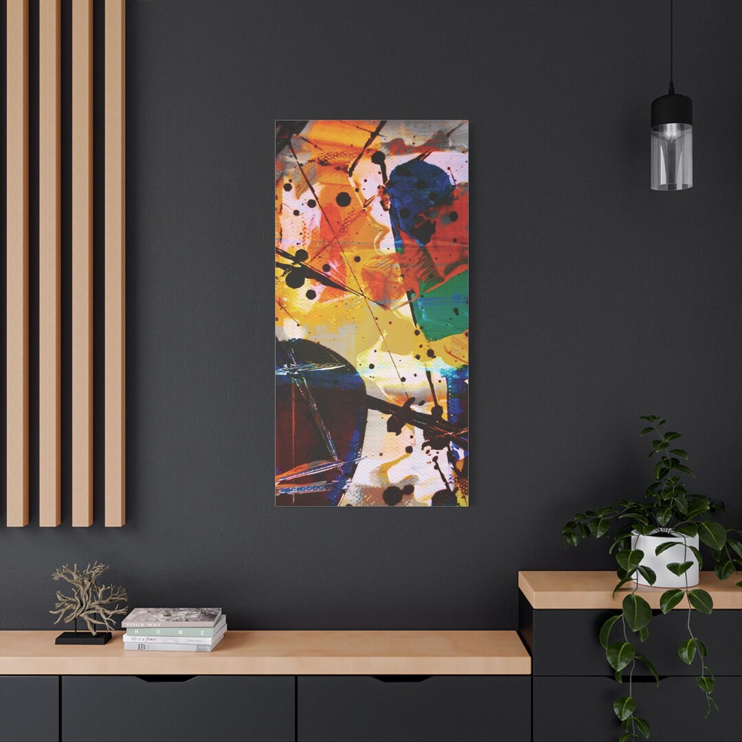 Canvas Art, Vertical Abstract Wall Art, Matte Stretched Canvas, 1 25 ...