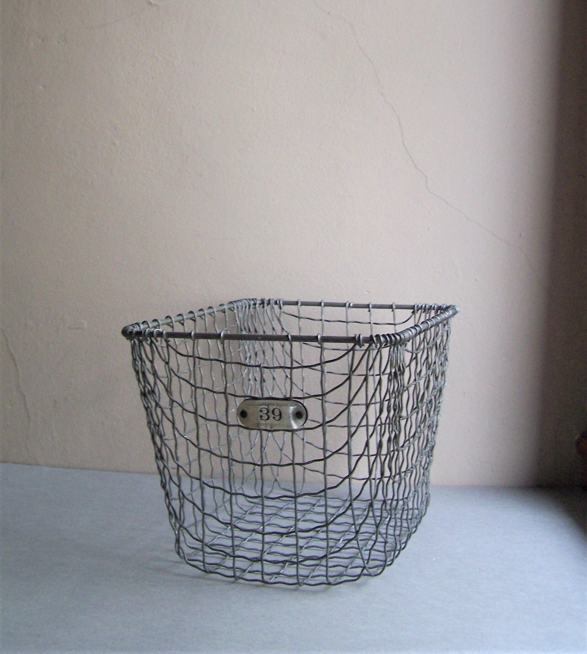 Vintage Wire Locker Basket 39 / Retro Storage / Industrial Decor - Etsy
