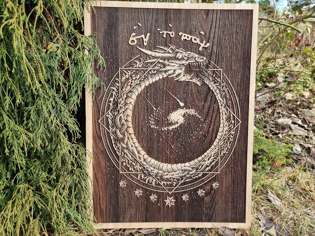 Jormungandr Dragon Eating His Tail Norse Mythology Wall Art - Etsy