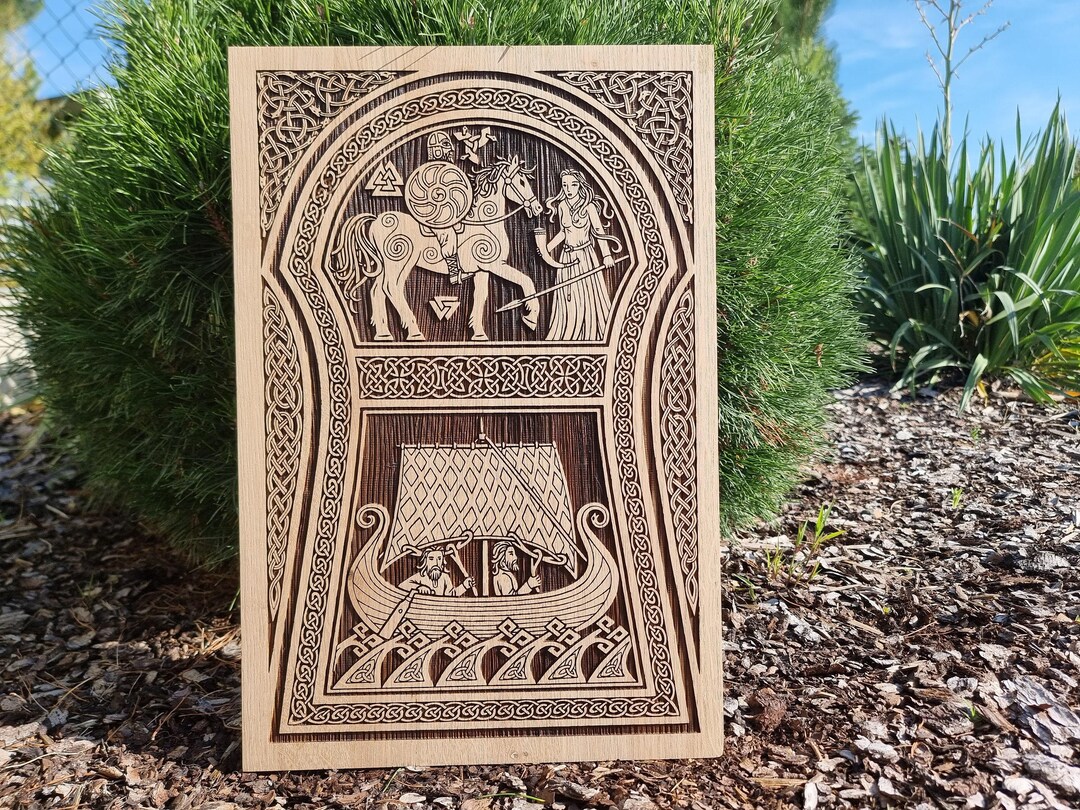 Stone of Gotland Pyrography Viking Wall Art - Etsy