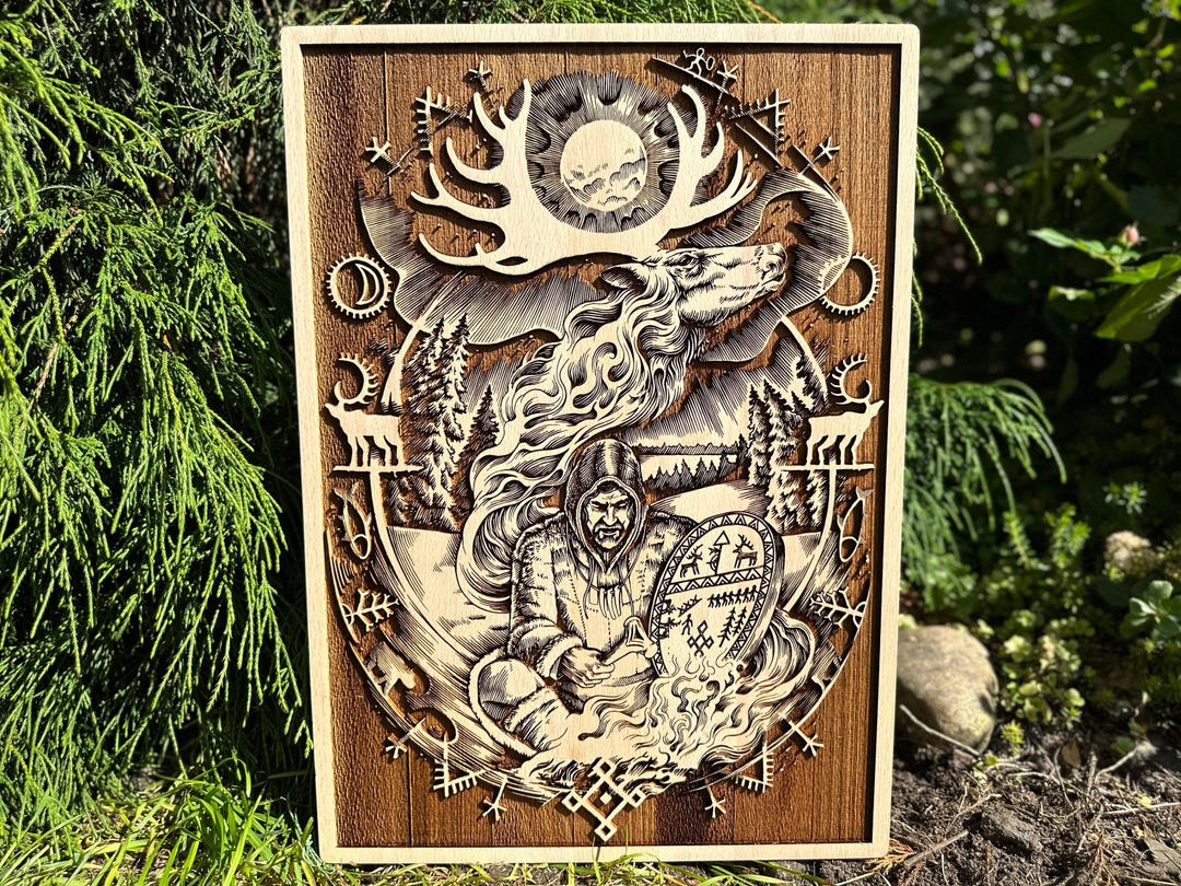 Sami Tribe Noaidi Shaman Wall Decor Artwork - Etsy