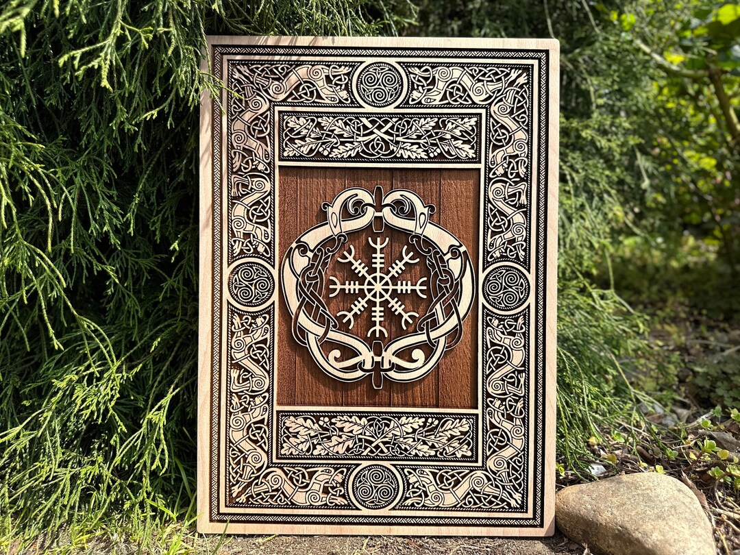 Helm of Awe Aegishjalmur With Viking Wyrms in Highly Detailed Nordic ...