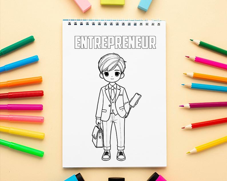 50 Pages Kids Coloring Book: Explore a World of Professions With Fun 50 ...