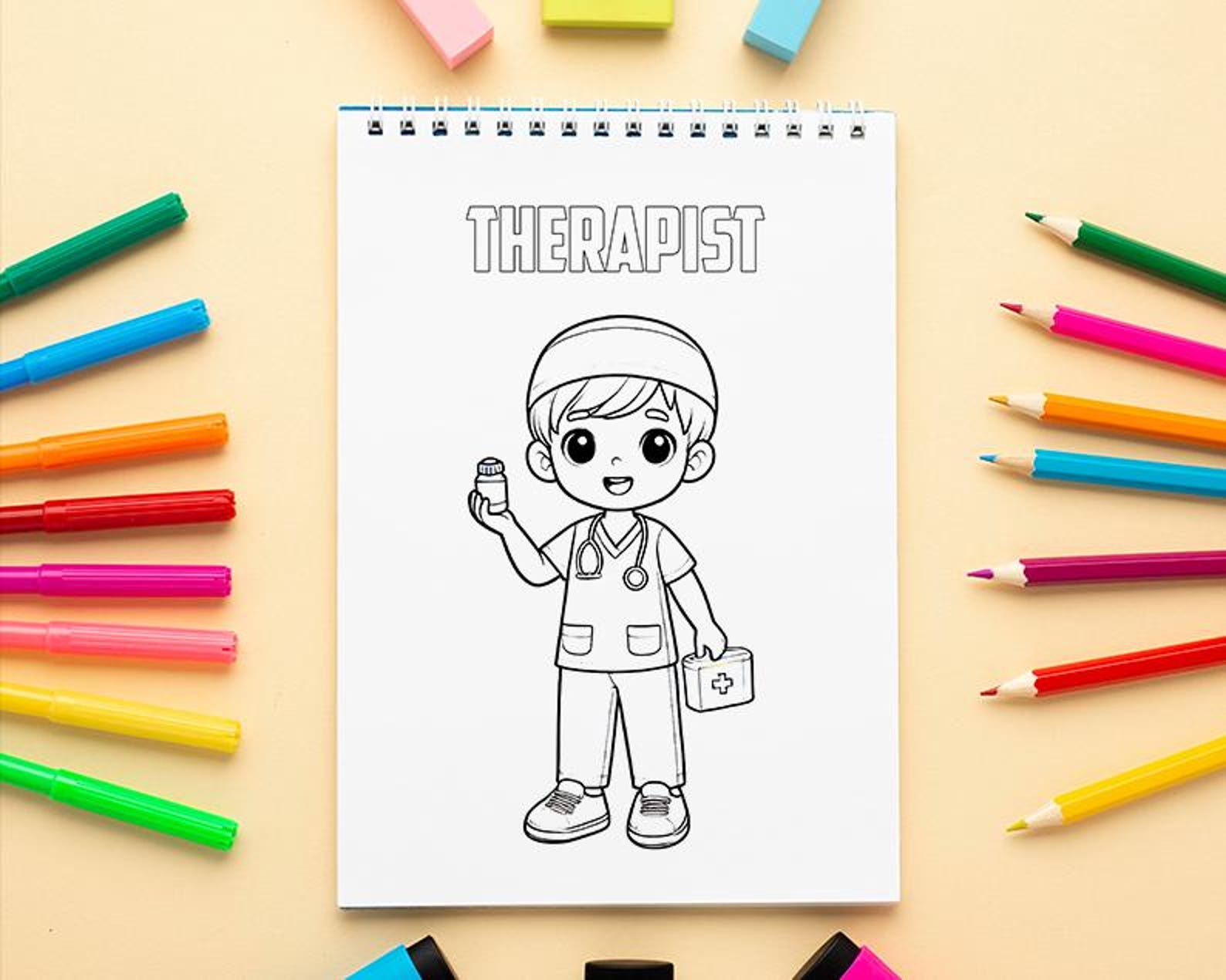 50 Pages Kids Coloring Book: Explore a World of Professions With Fun 50 ...