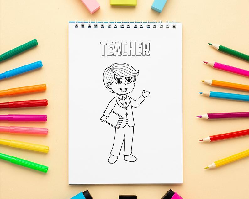 50 Pages Kids Coloring Book: Explore a World of Professions With Fun 50 ...