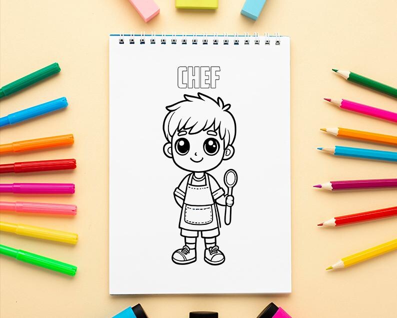 50 Pages Kids Coloring Book: Explore a World of Professions With Fun 50 ...