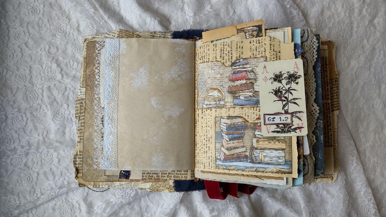 Vintage Library Junk Journal – Handmade and Unique - Crafted From Paper ...
