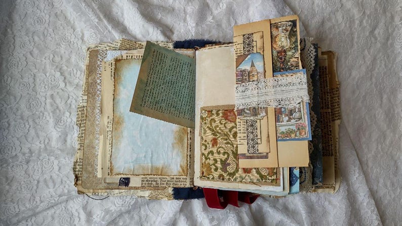 Vintage Library Junk Journal – Handmade and Unique - Crafted From Paper ...