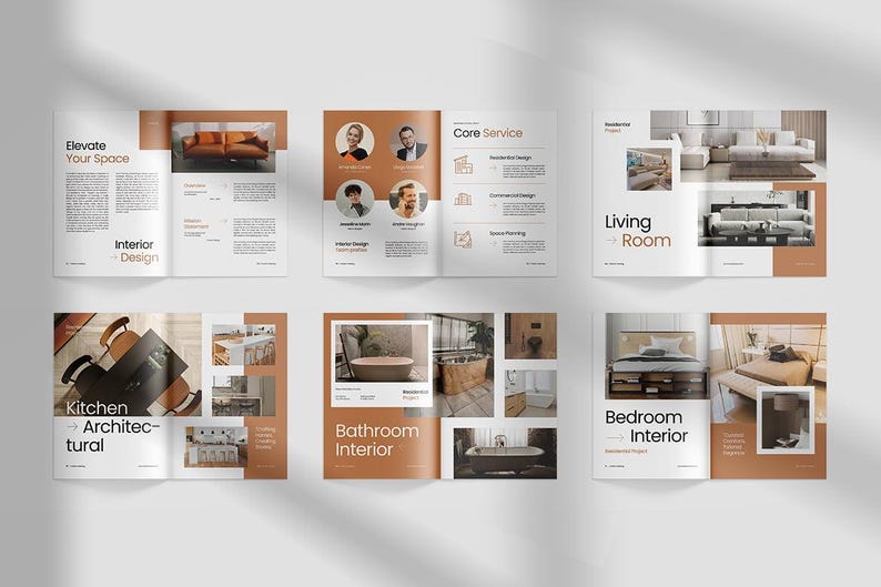 Modern Interior Design Brochure Catalog Editable Photoshop ...