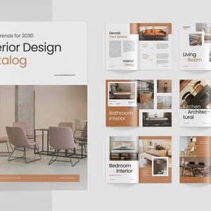 Modern Interior Design Brochure Catalog Editable Photoshop ...