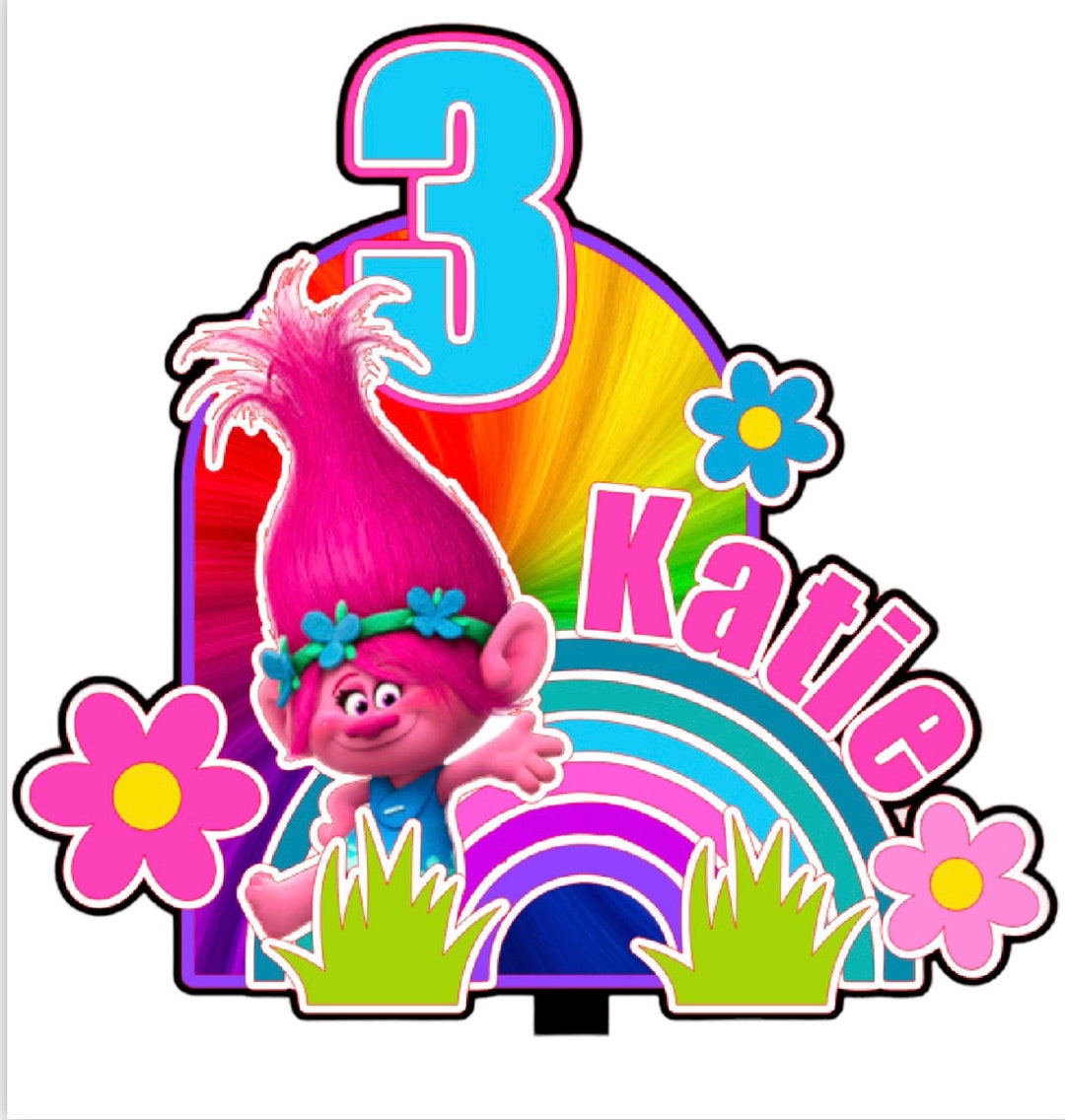 Trolls Cake Topper - Etsy