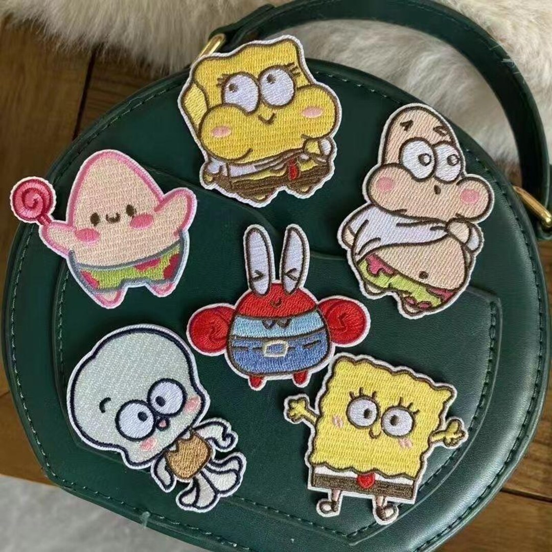 Spongebob Patches | Cute Cartoon Character Badge for Jackets, Backpacks ...
