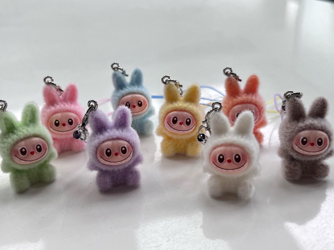 Labubu Fluffy Keychain|diy Stuff|art Supplies|handmade Arcrylic ...