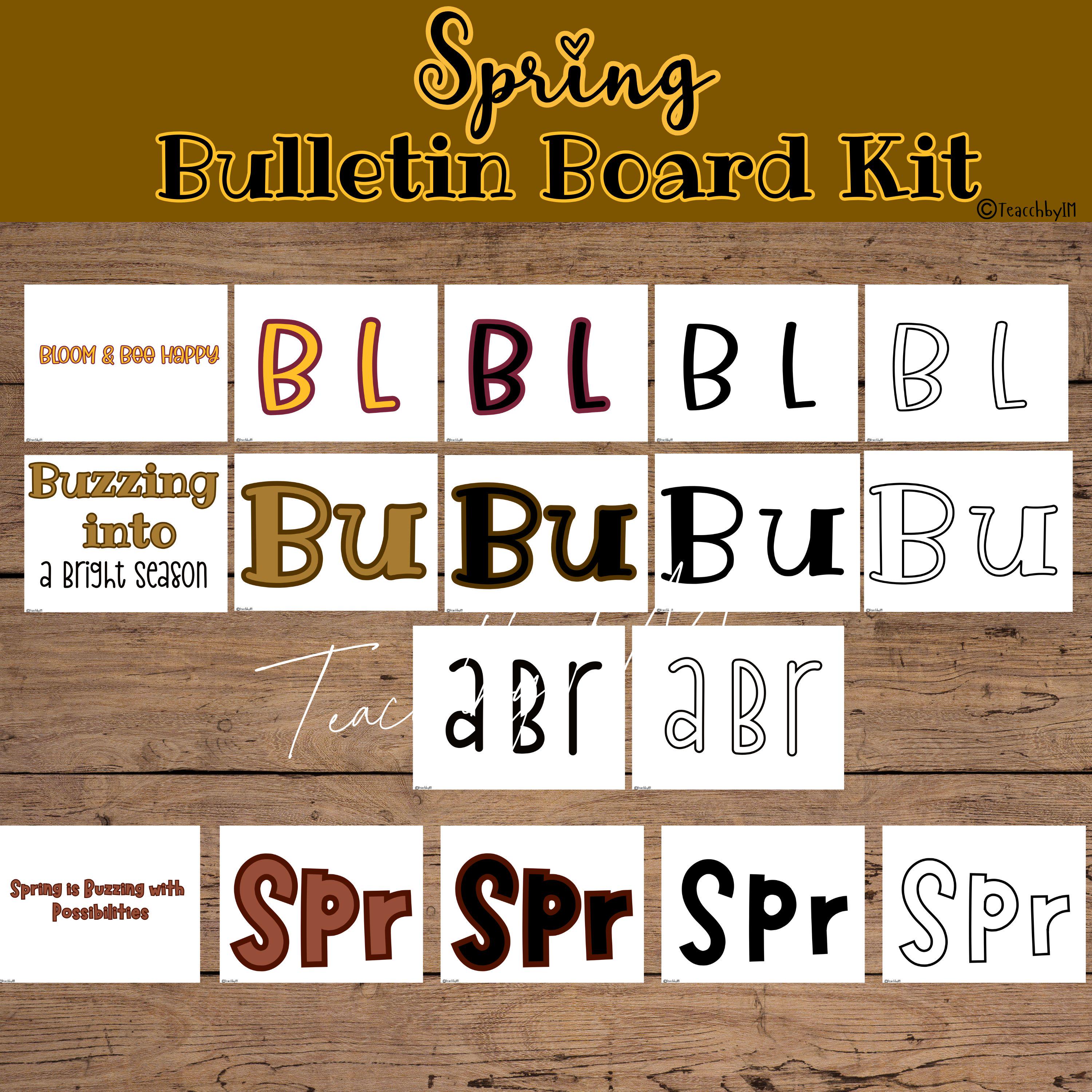 Bloom & Bee Happy Bulletin Board Kit Classroom Decor L Buzzing Into a ...