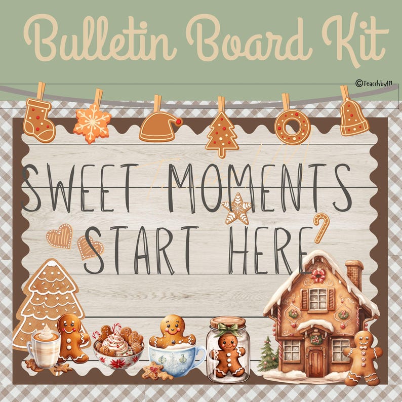 Cookies and Cheer Christmas Bulletin Board Kit, Classroom Decor - Etsy