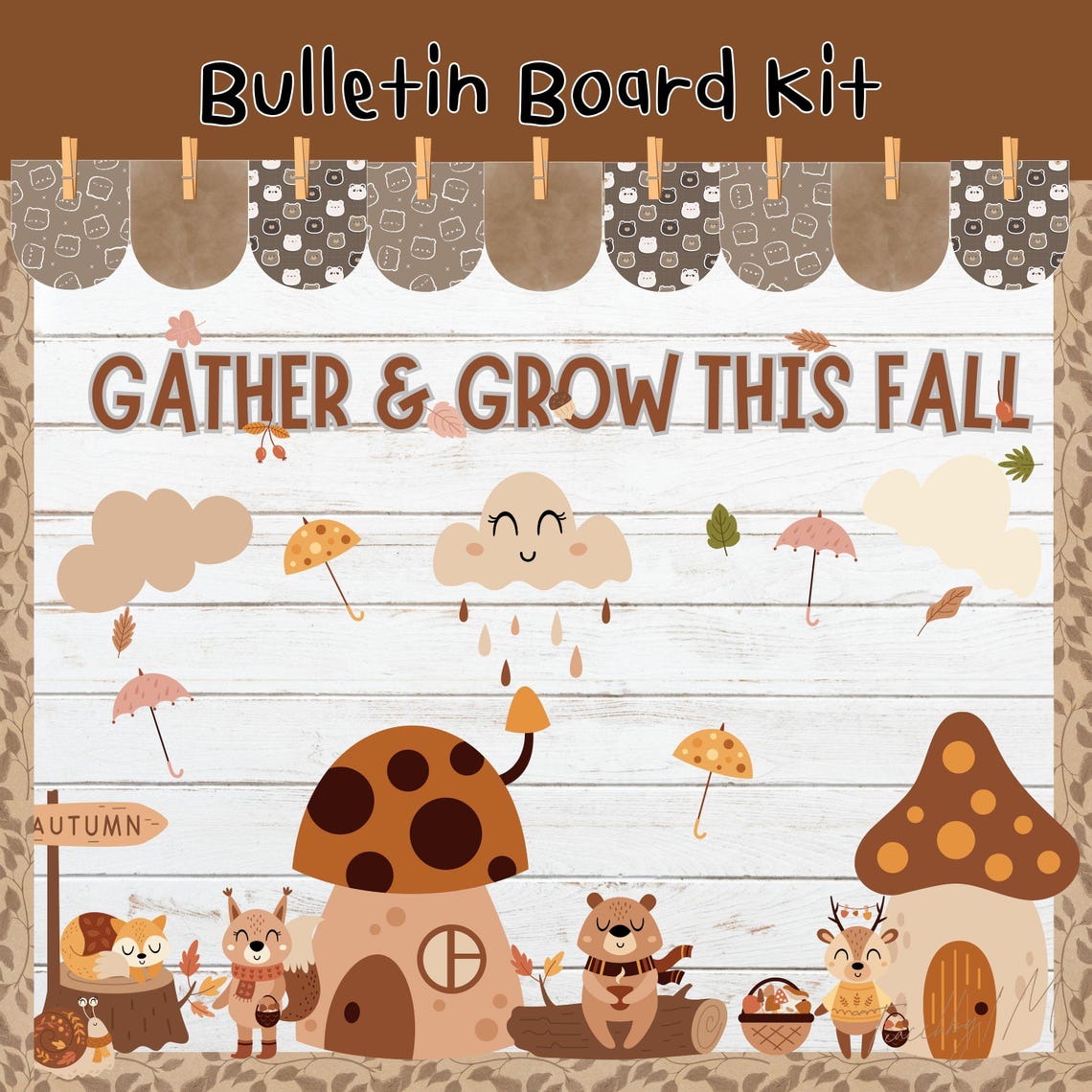 Autumn Back to School Bulletin Board Kit: Classroom Decor (PDF & PPT ...