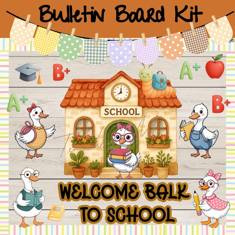Back to School Bulletin Board Kit, Classroom Decor, - Etsy