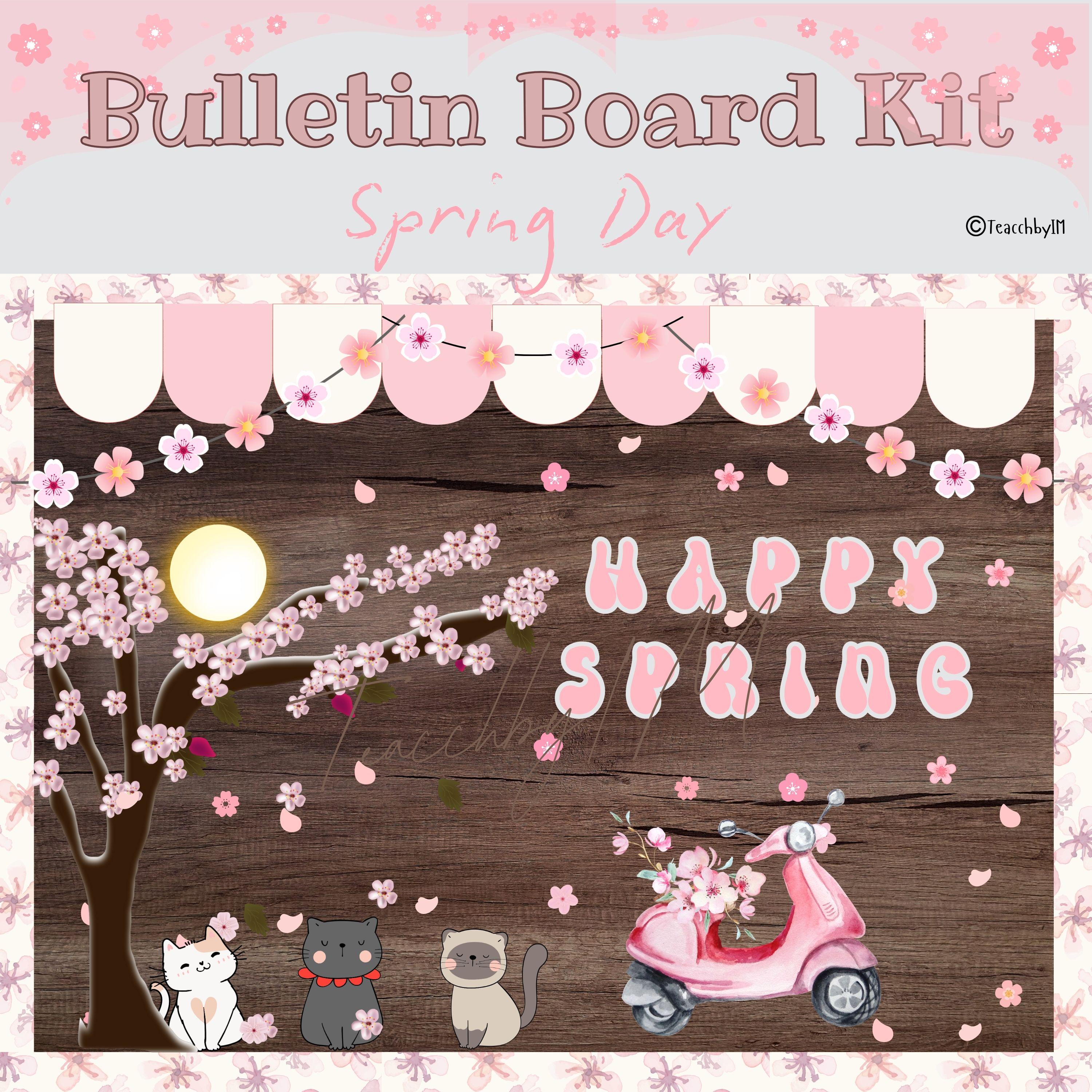 Hello Spring Bulletin Board Kit: Classroom Decor (PDF & PNG) - Etsy