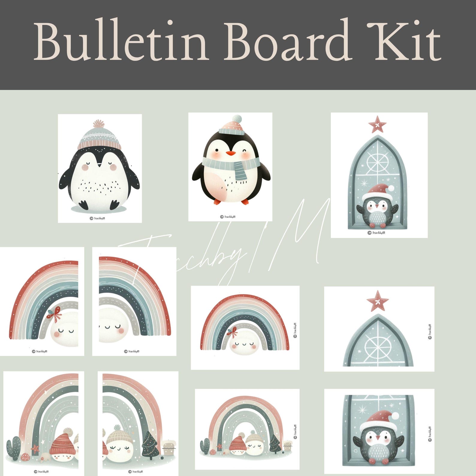 Christmas Bulletin Board Kit Winter Classroom Decor ,cool Friends Warm ...