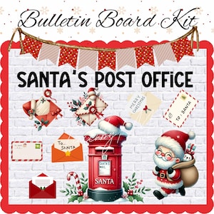 Letters to Santa Bulletin Board Kit L Merry Christmas Classroom Decor ...