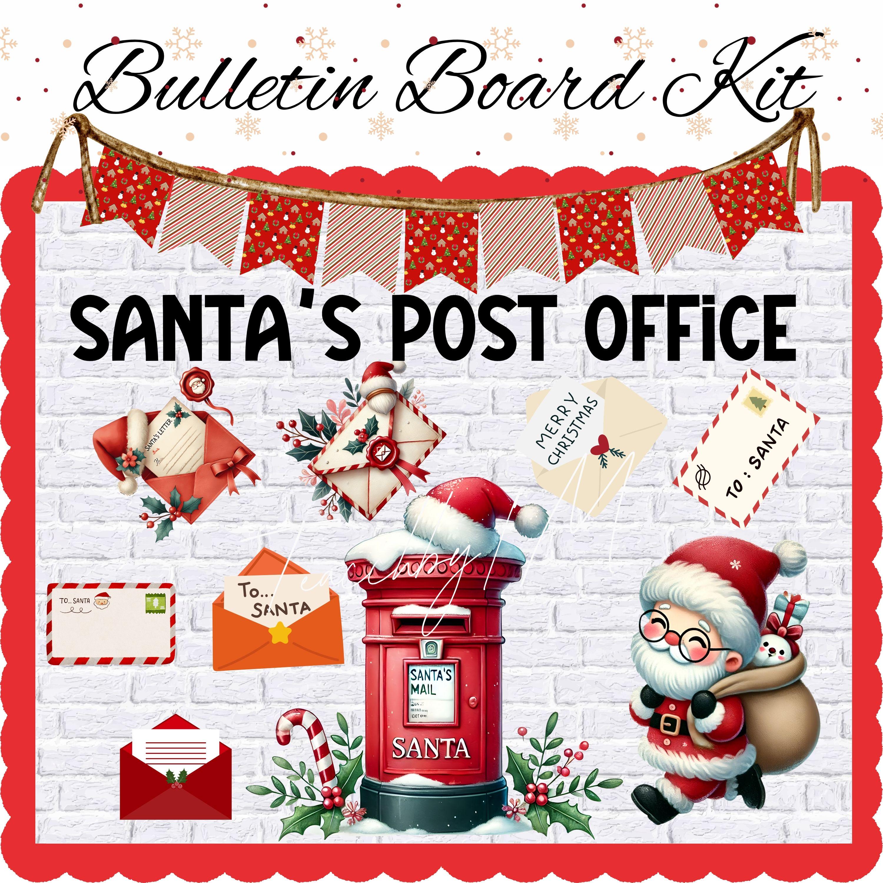 Letters to Santa Bulletin Board Kit L Merry Christmas Classroom Decor ...