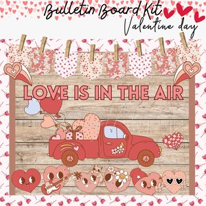 Valentine's Day Bulletin Board Kit, Happy Valentine Door Decor ...