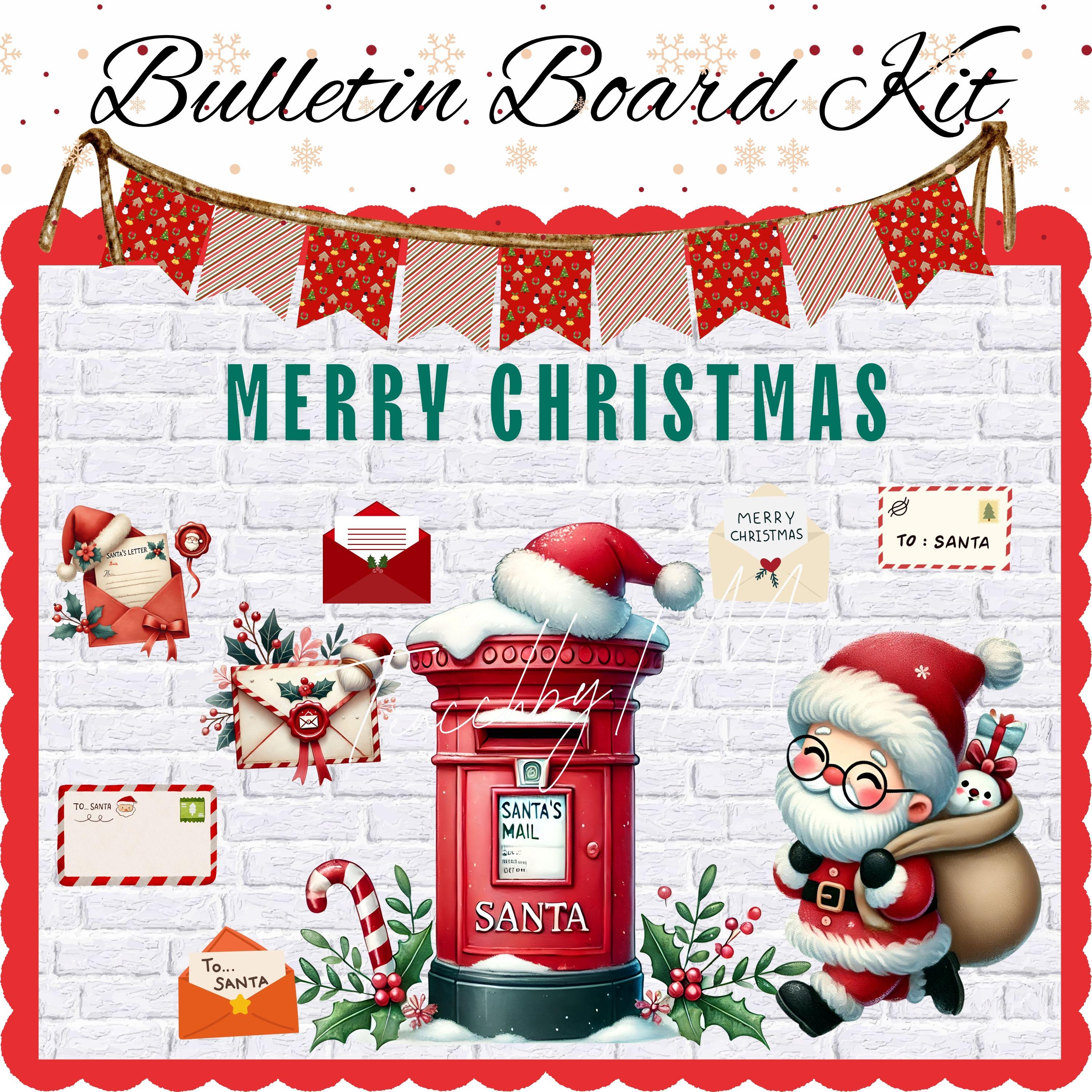 Letters to Santa Bulletin Board Kit L Merry Christmas Classroom Decor ...