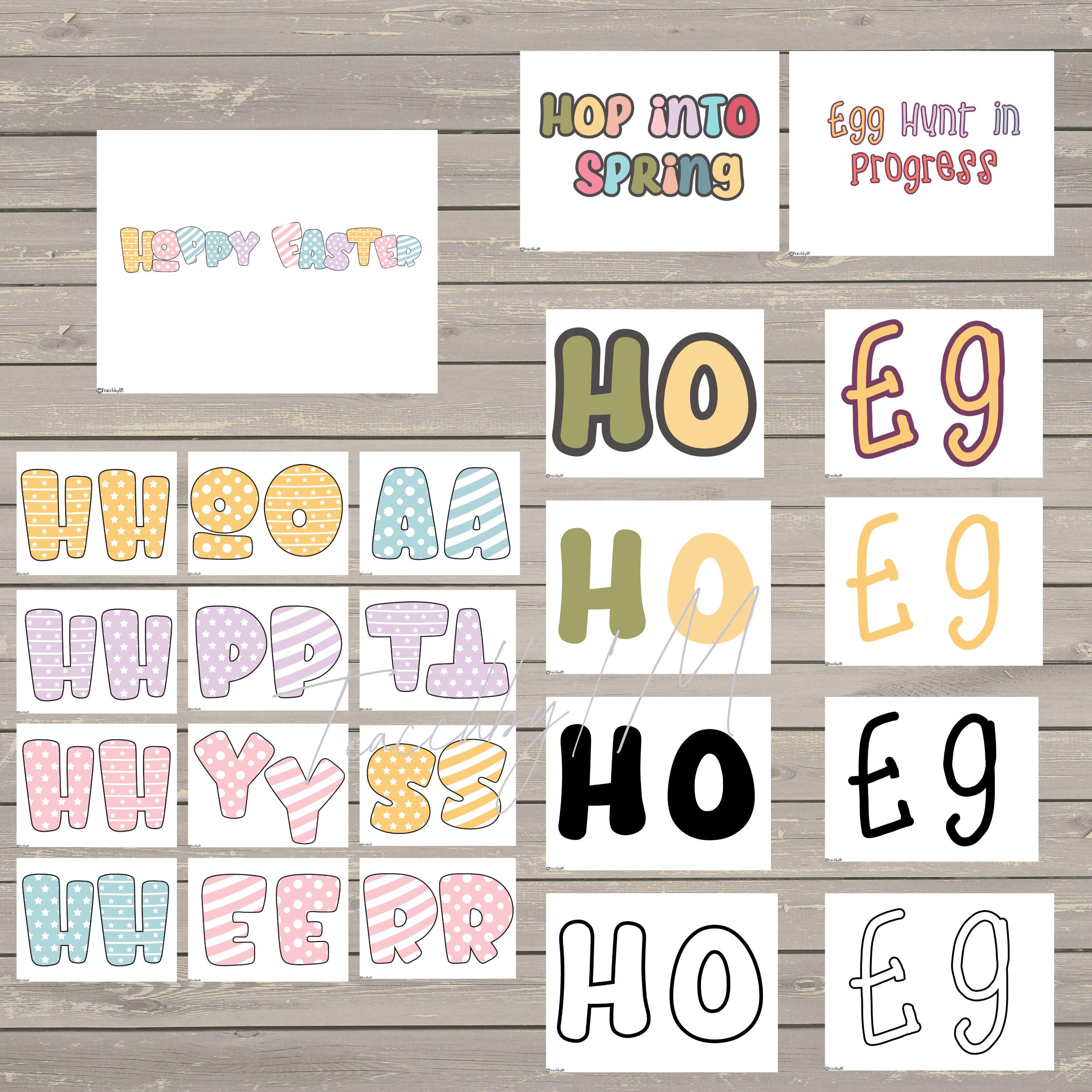 Hoppy Easter Bulletin Board Kit: Classroom Spring Decor (PDF & PPT) - Etsy