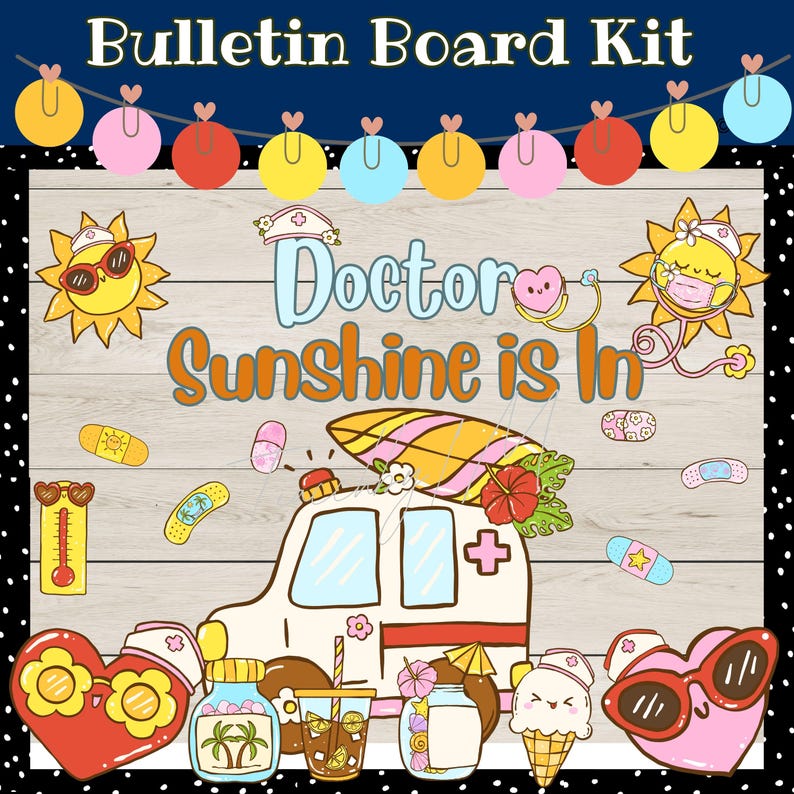 Doctor Sunshine is in Bulletin Board Kit L "healthy & Happy This Summer ...
