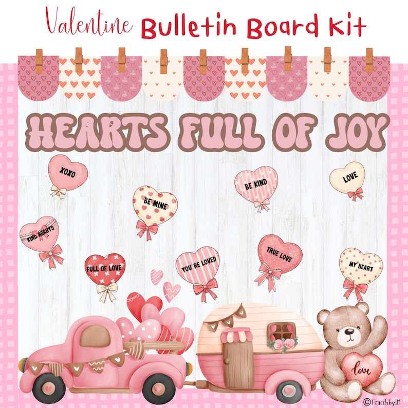 Valentine Bulletin Board Kit – You Are Loved Classroom Decor, Printable ...