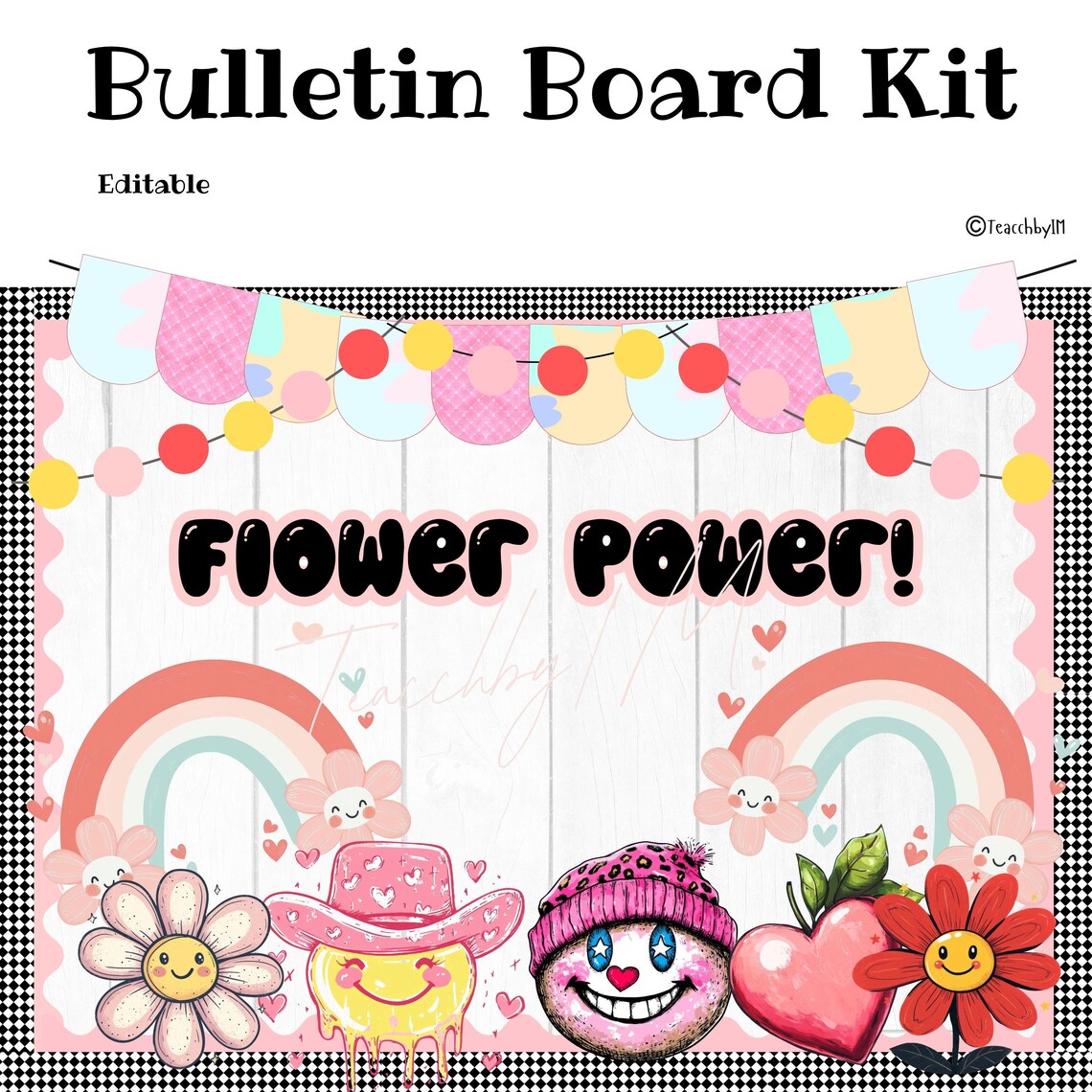 Valentine's Day Bulletin Board Kit, Groovin and Bloomin Door Decor ...