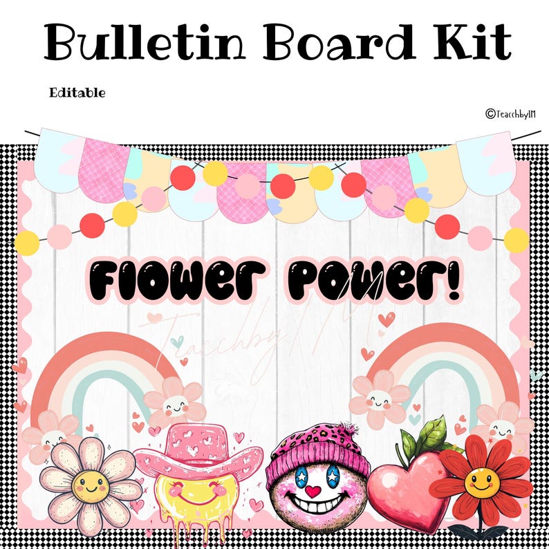 Valentine's Day Bulletin Board Kit, Groovin and Bloomin Door Decor ...