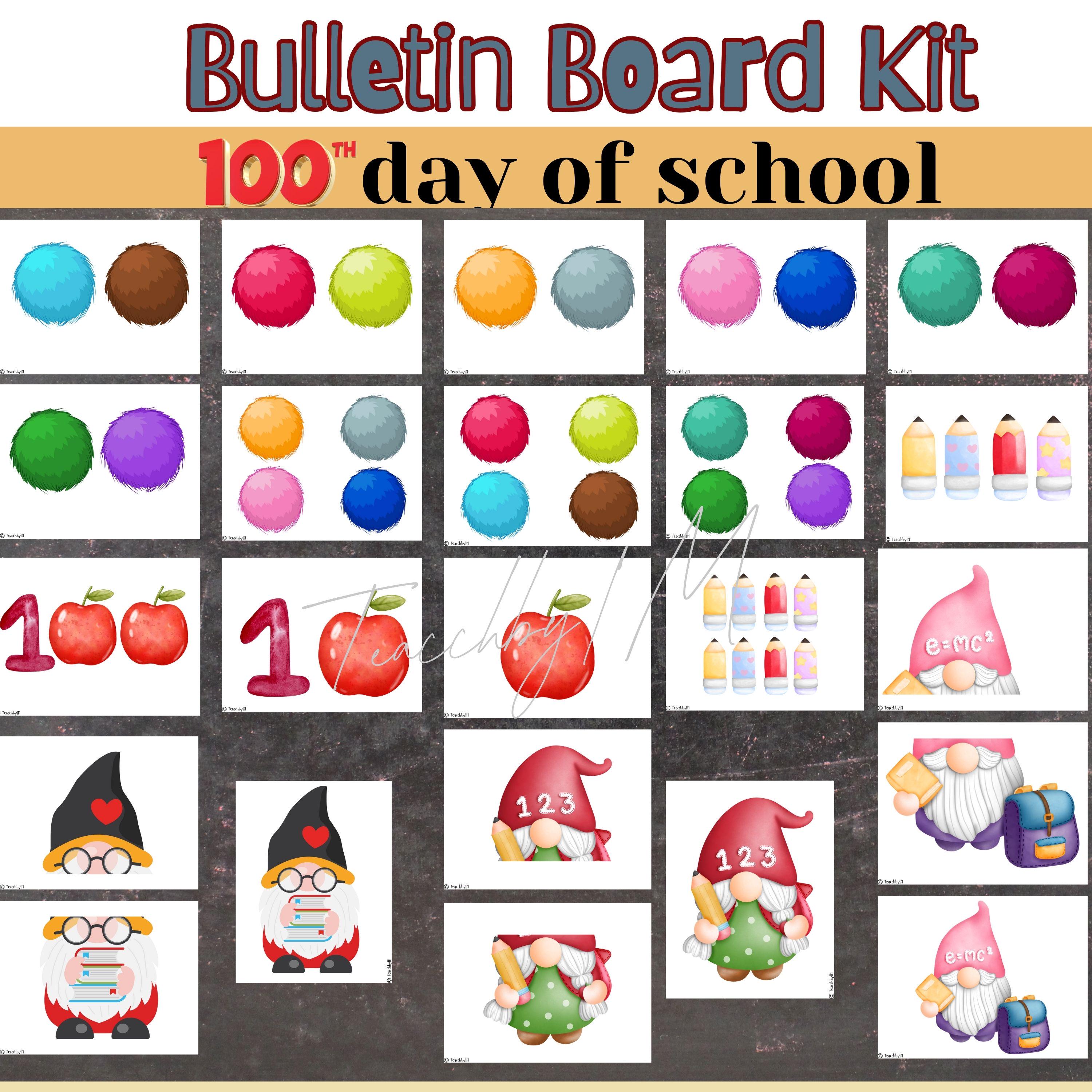 100 Days of School Bulletin Board & Classroom Decor and Editable ...
