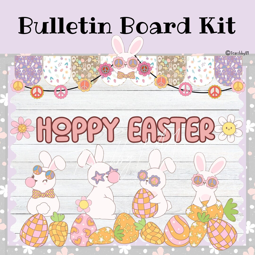 Hoppy Easter Bulletin Board Kit: Spring Classroom Decor (PDF) - Etsy