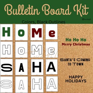 Merry Christmas Bulletin Board Kit | Happy Holiday Decor | Christmas ...