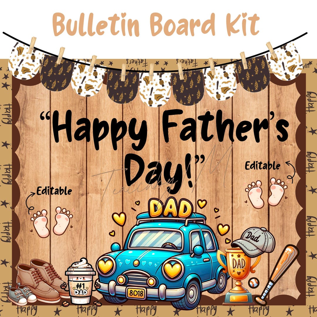 Father's Day Bulletin Board Kit | Happy Father’s Day Door Decor | Dad ...