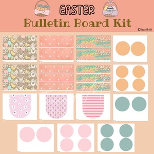 Hoppy Easter Bulletin Board Kit L Hopping Into Spring Bulletin Board ...