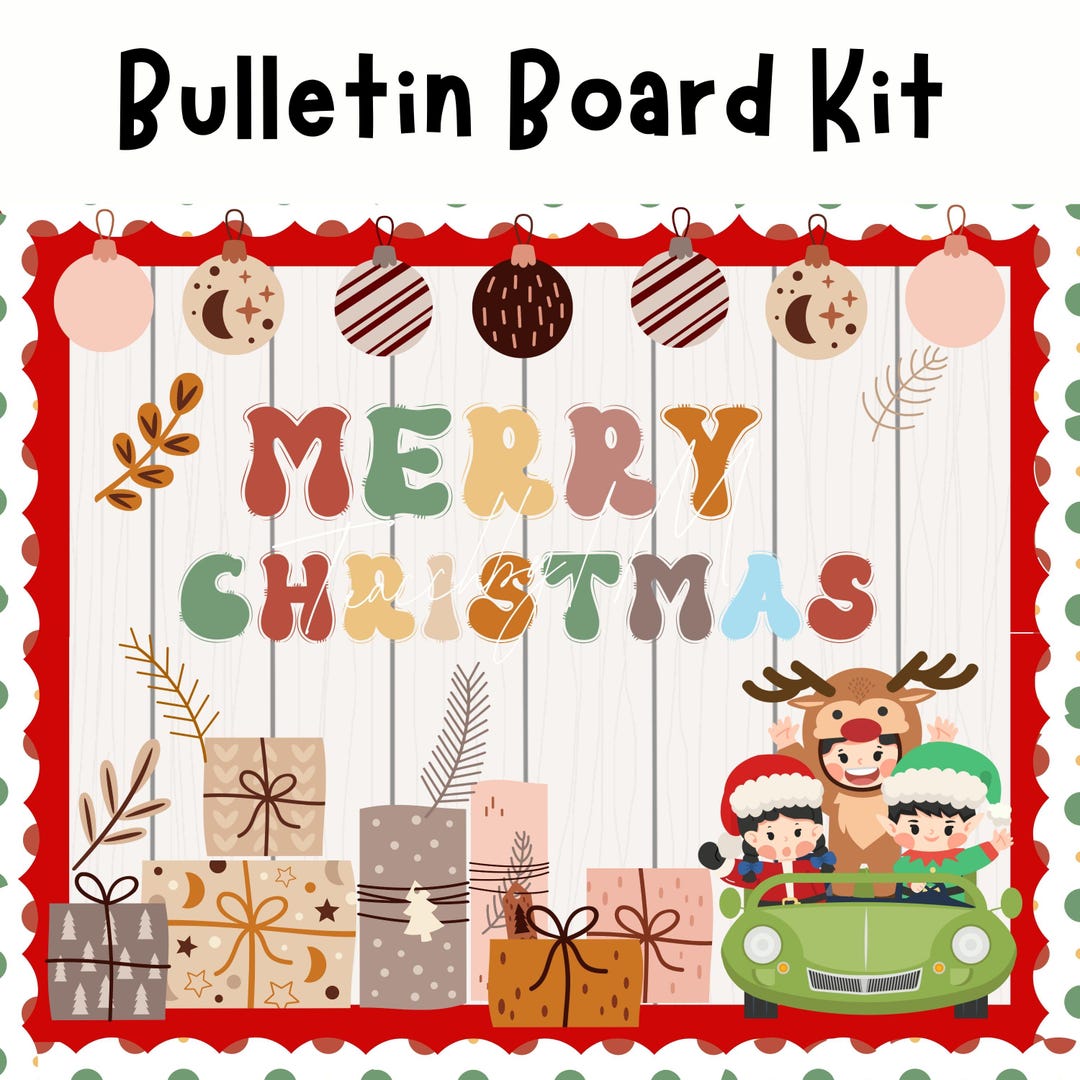 Merry Christmas Gift Classroom Decor Printable | Christmas Bulletin ...