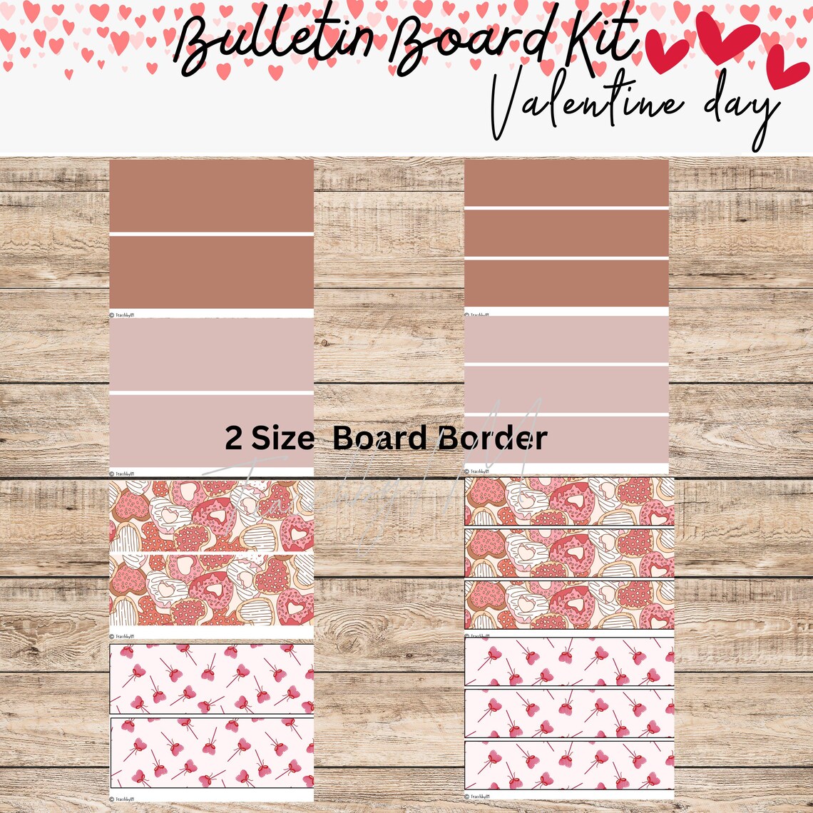 Valentine's Day Bulletin Board Kit, Happy Valentine Door Decor ...