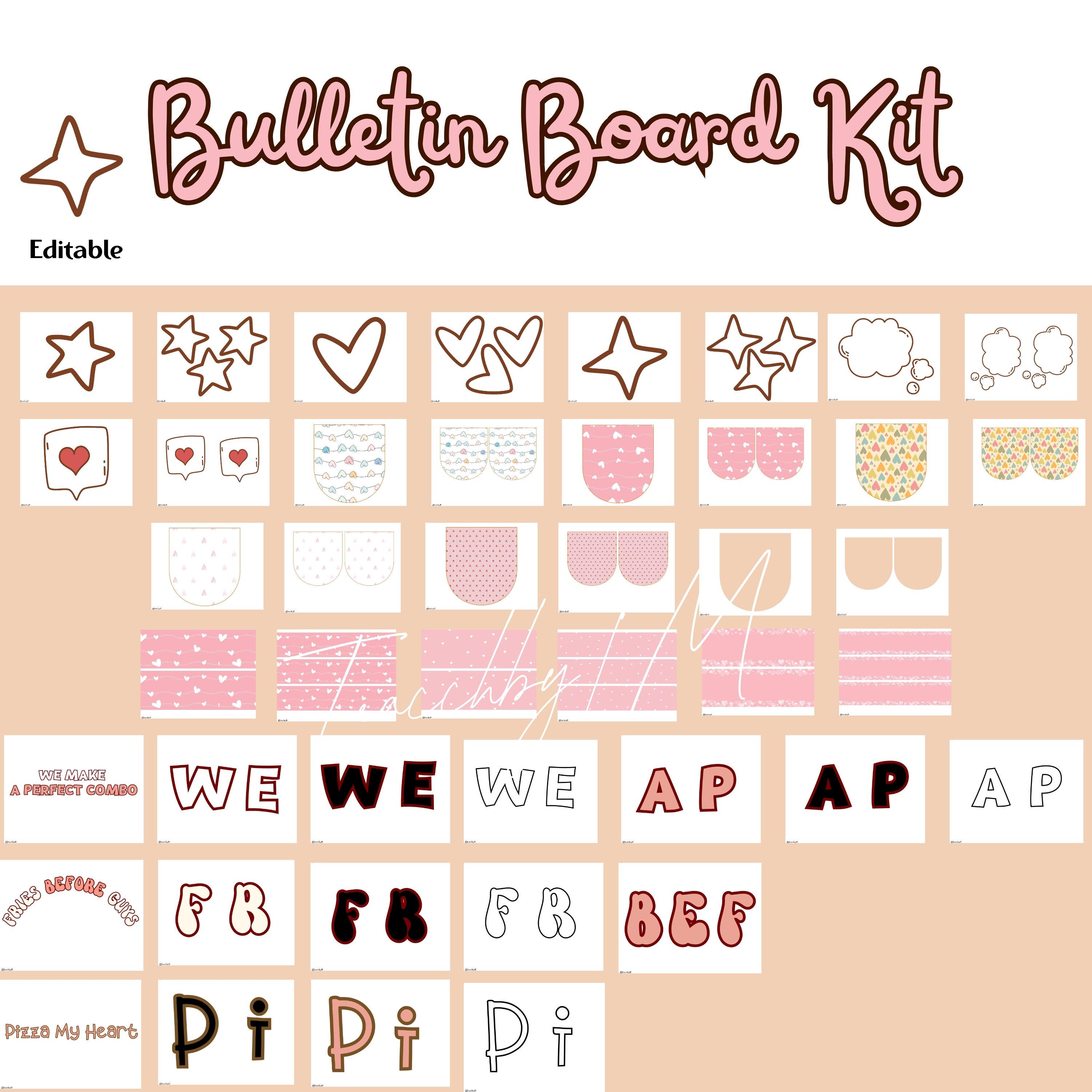 Valentine's Day Bulletin Board Kit: Pizza & Fries Classroom Decor ...