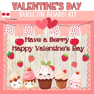 Valentine's Day Bulletin Board Kit, Have a Berry Happy Valentine’s Day ...