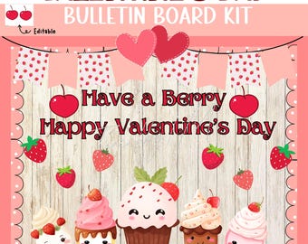 Valentine's Day Bulletin Board Kit, Love Door Decor, Hello February ...