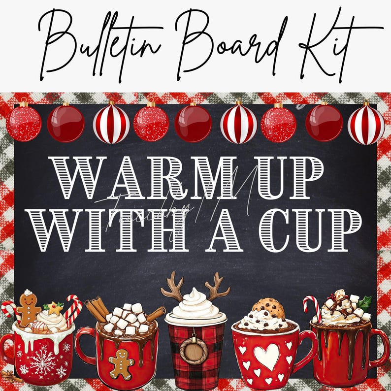 Hot Cocoa Bar Menu Bulletin Board Kit (printable PDF, PTT) - Etsy