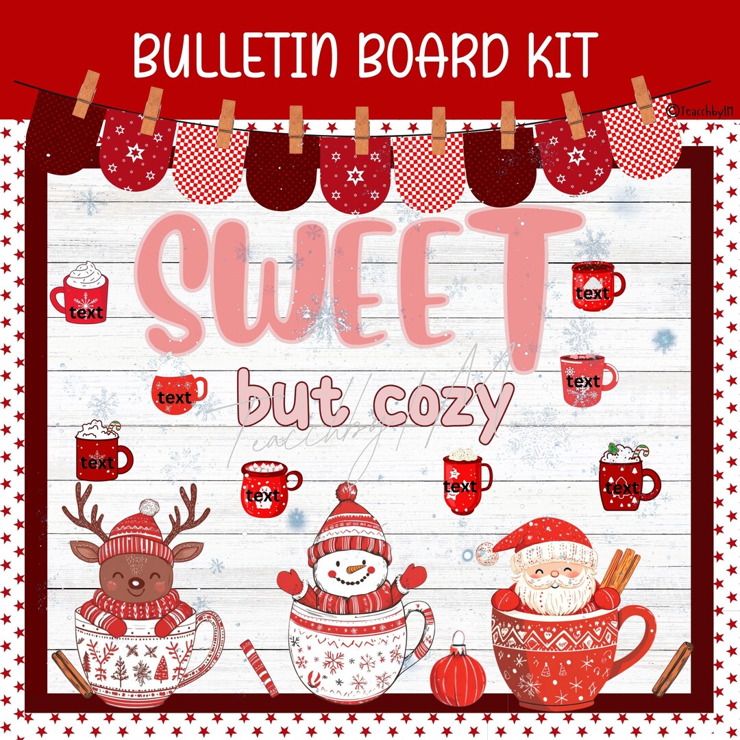 Winter Bulletin Board Kit | Hot Cocoa Theme Classroom Decor (PDF & PPT ...